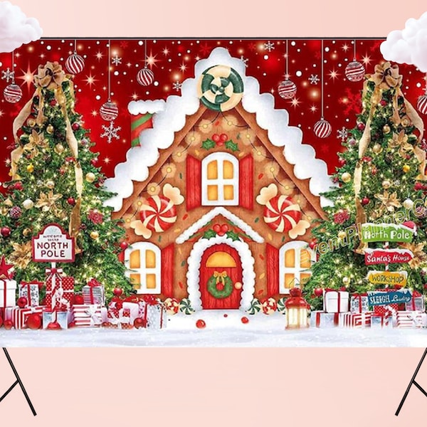 Gingerbread Backdrop - Etsy