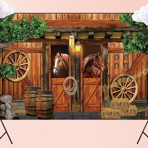 Western Farm Barn Wood Backdrop Photo Booth Rural Cowboy - Etsy UK