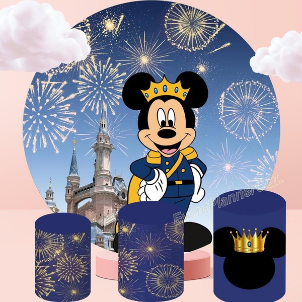 Mickey Mouse Cartoon Castle Backdrop - Etsy