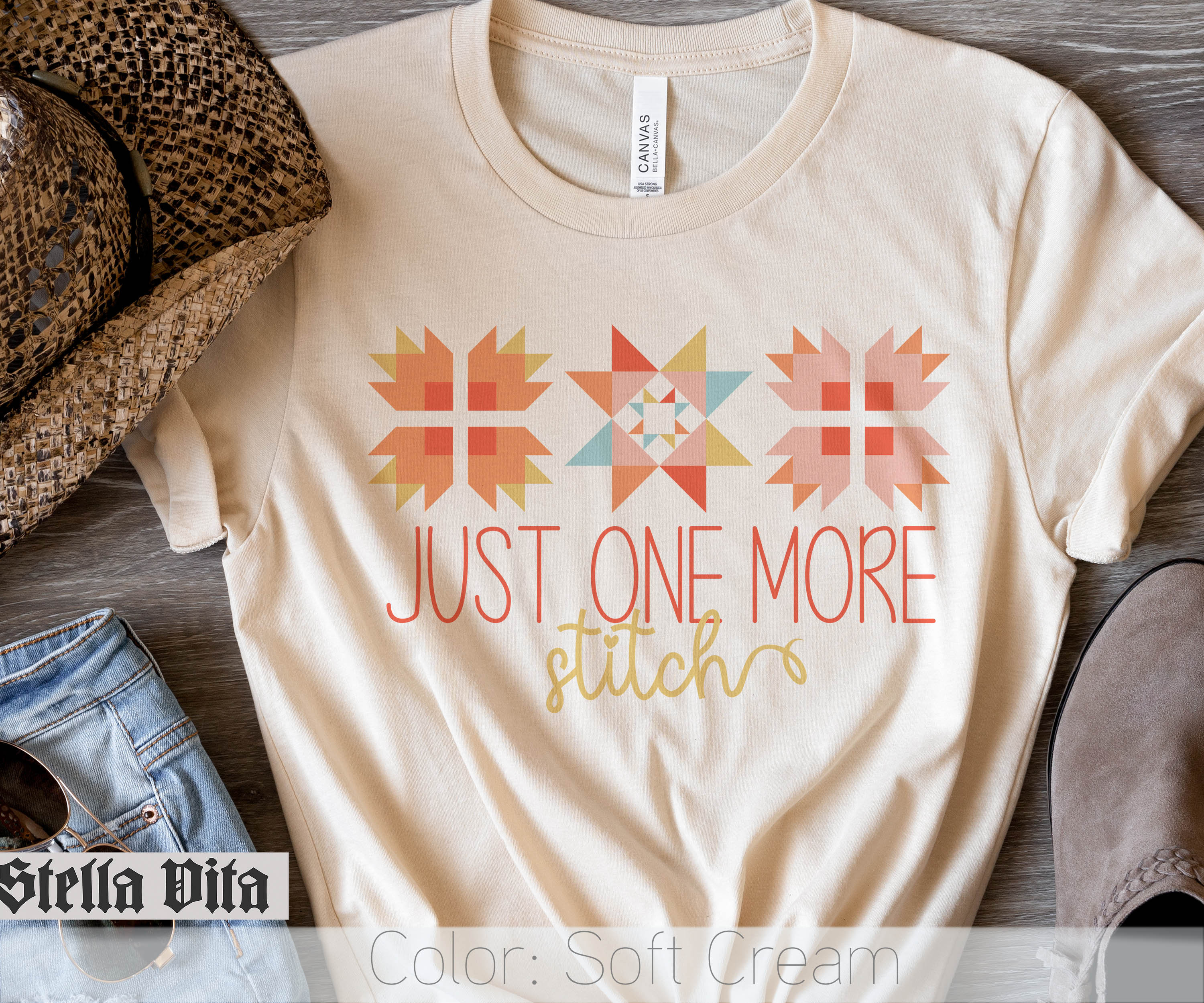 Quilt Shirt, Just One More Stitch, Quilter Tshirt, Quilt Block Shirt ...