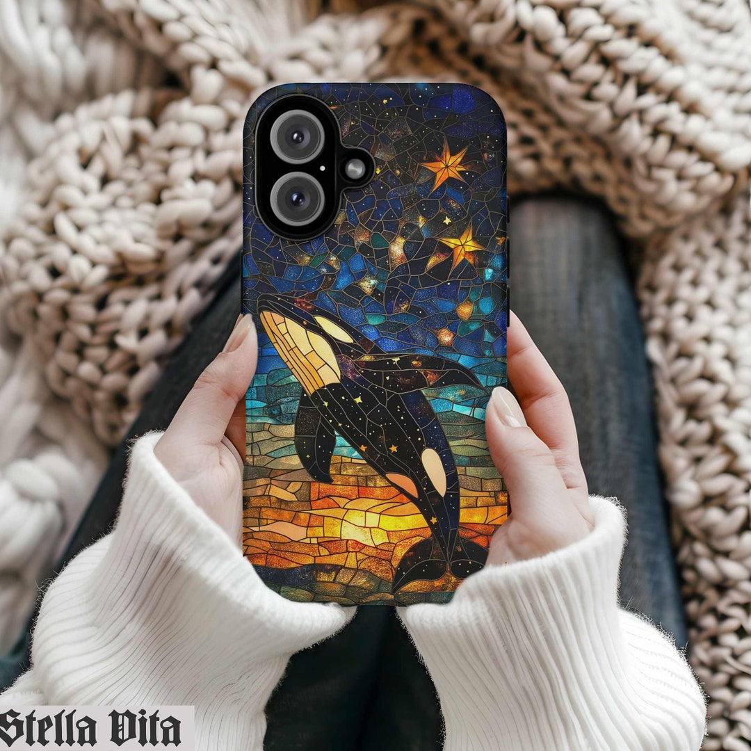 Orca iPhone Case, Celestial Whale Magsafe Phone Case, Celestial Star ...