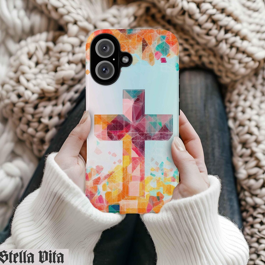 Modern Christian Cross Phone Case, Catholic Design, Religious Phone ...