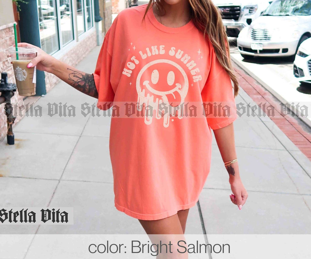 Hot Like Summer Tee, Hot Girl Summer Shirt, Comfort Colors Smiley ...