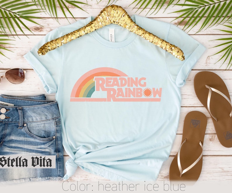 Reading Rainbow Shirt Love to Read Tee for Her Funny Librarian - Etsy