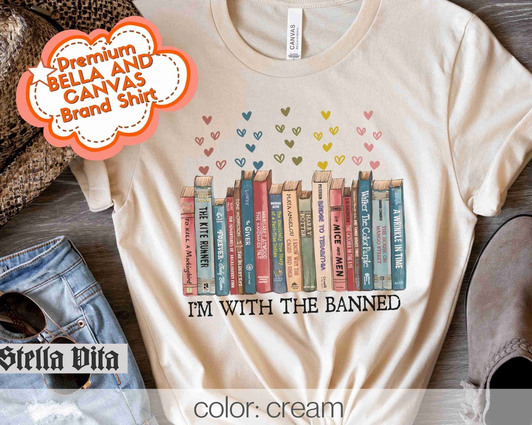 Banned Books Shirt, I'm With the Banned Reading Book Shirt, Heart Love ...