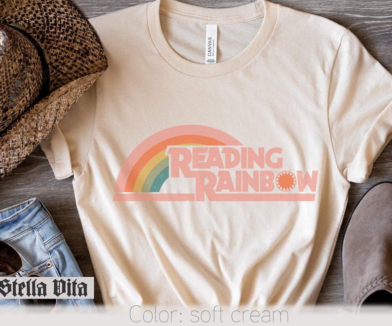 Reading Rainbow Shirt Love to Read Tee for Her Funny Librarian - Etsy