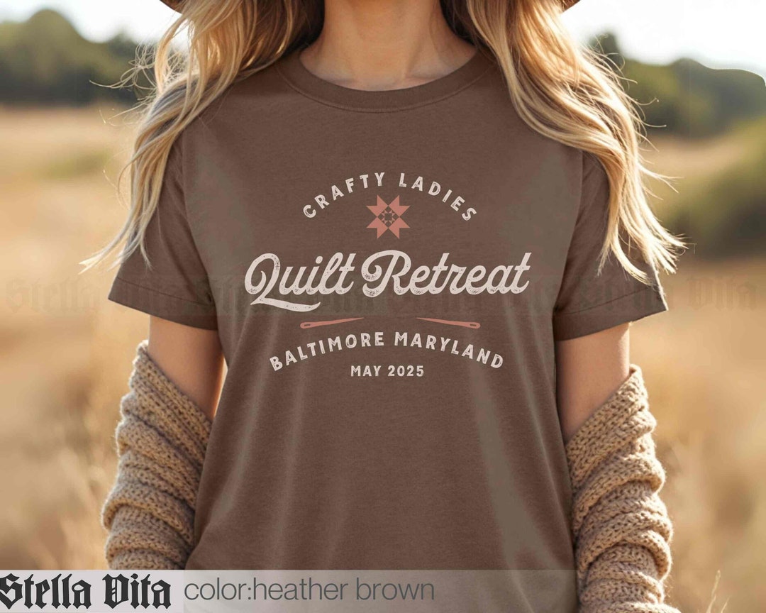 Quilt Retreat Personalized Tee, Quilting T-shirt, Custom Name Date ...