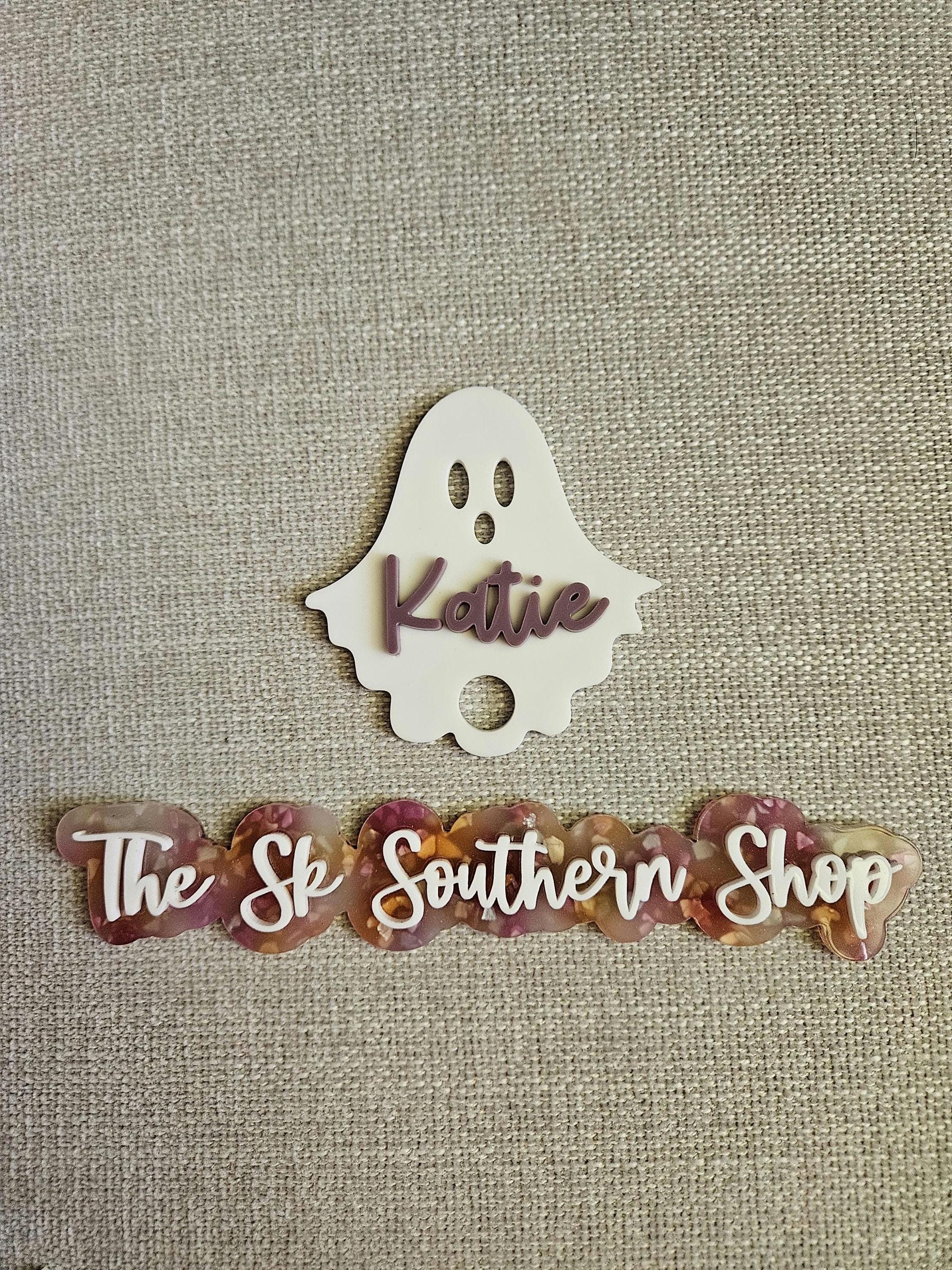 Ghost Stanley Topper Simply Modern Autumn Spooky Babe Name Tag ...