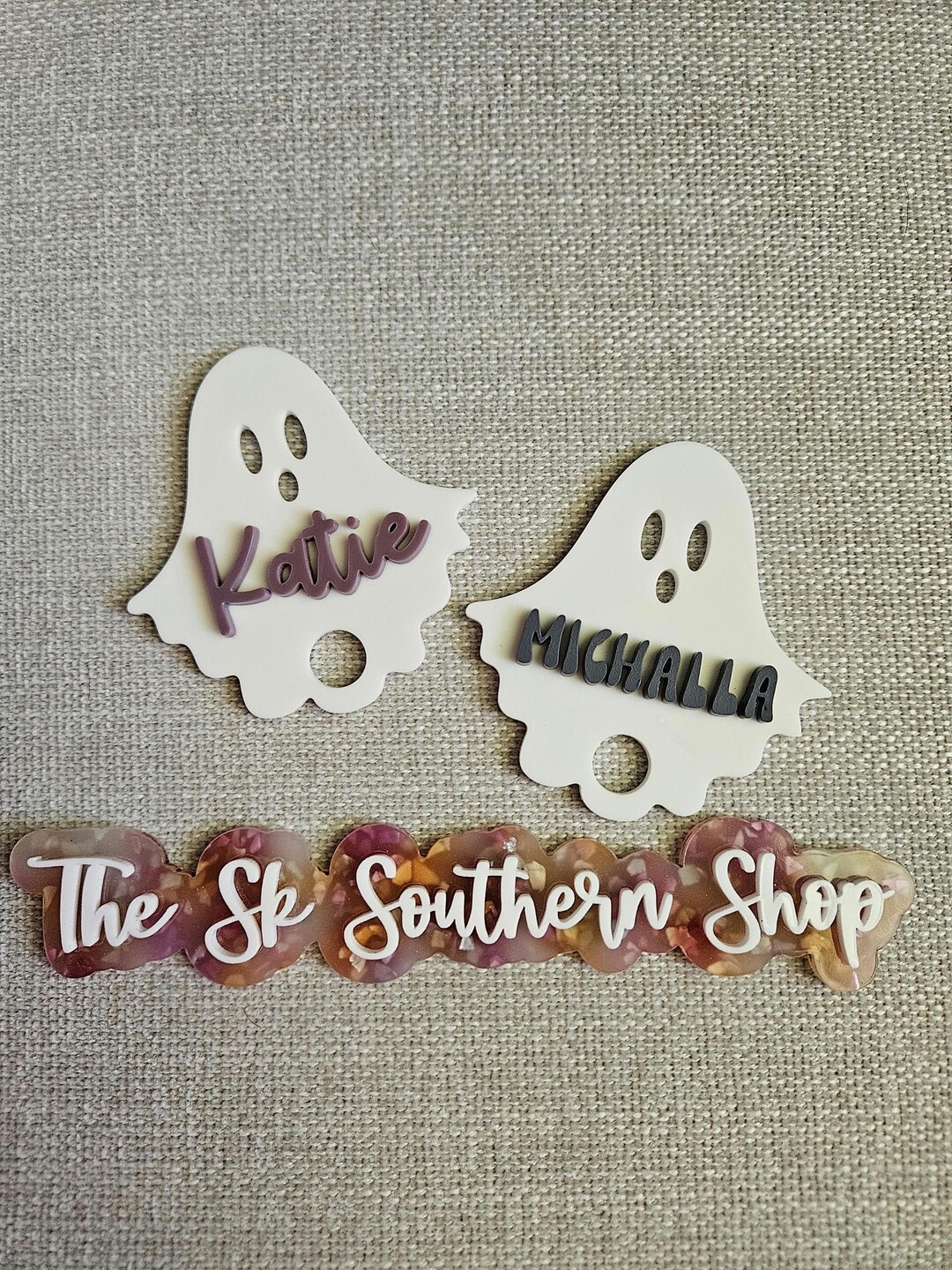 Ghost Stanley Topper Simply Modern Autumn Spooky Babe Name Tag ...