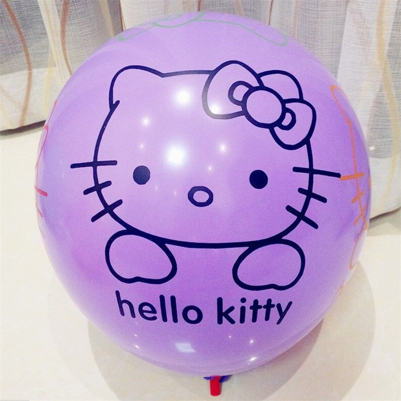 Hello Kitty Balloons 12 Latex Balloons Helium Ballons - Etsy