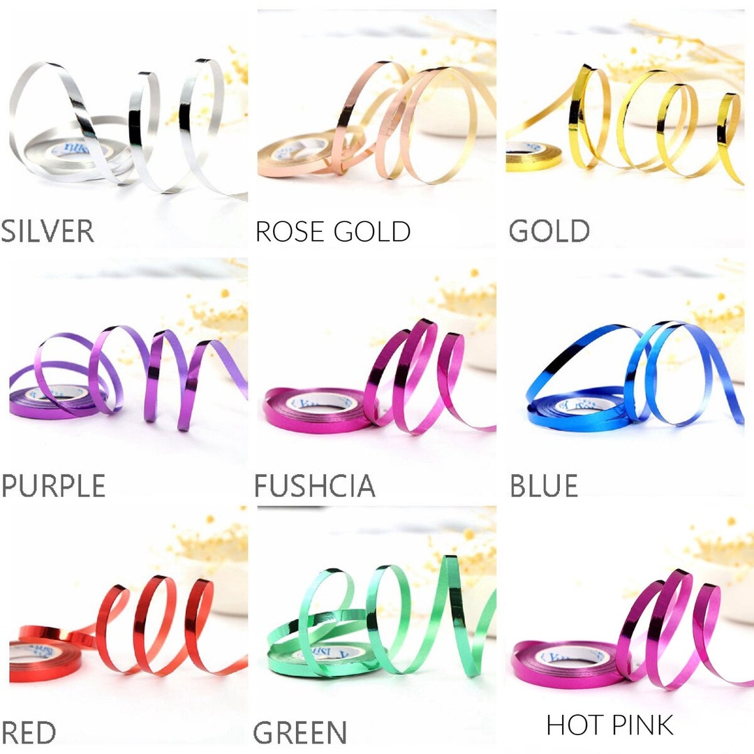 Curling RIBBON BALOON Metallic String Ribon Balloons Helium Weight ...