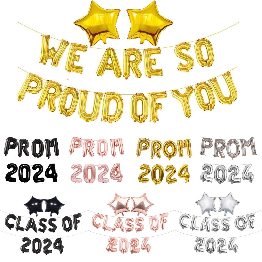 PROM 2024 Balloons Class of 2024 Graduation Uni School GRAD Party 16 ...