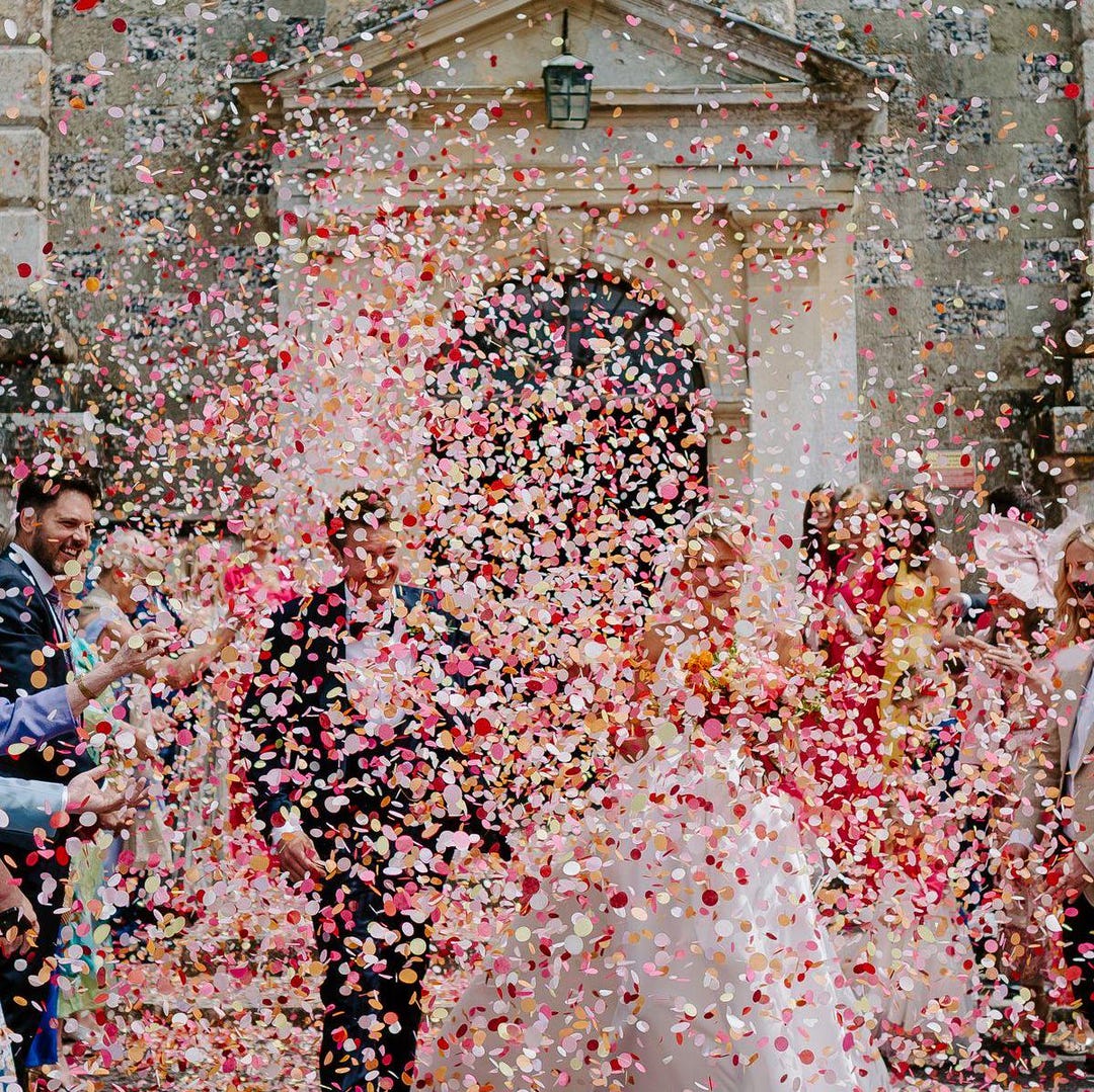 Biodegradable Confetti Pink Sand White Mix Wedding Throw Confetti ...