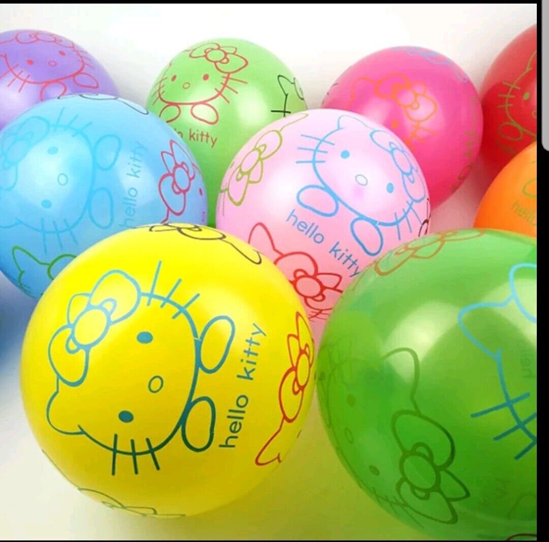 Hello Kitty Balloons 12 Latex Balloons Helium Ballons - Etsy
