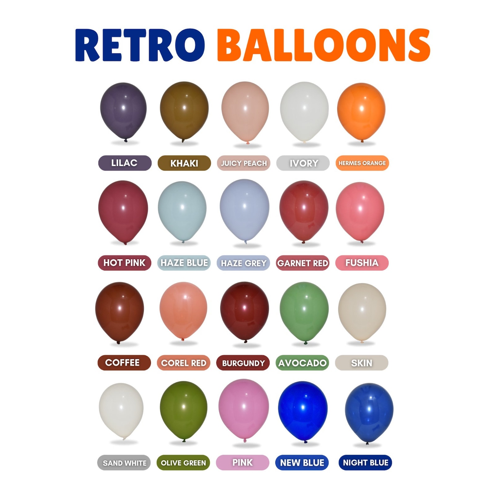 Plain Retro Balloons Latex Party Balloons Happy Birthday Anniversary ...