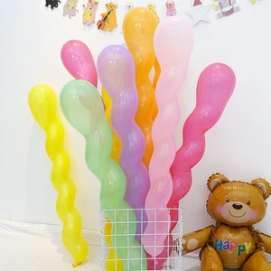Spiral Balloons Curly Balons Large Twisted Wavy Long Balloons Birthday ...