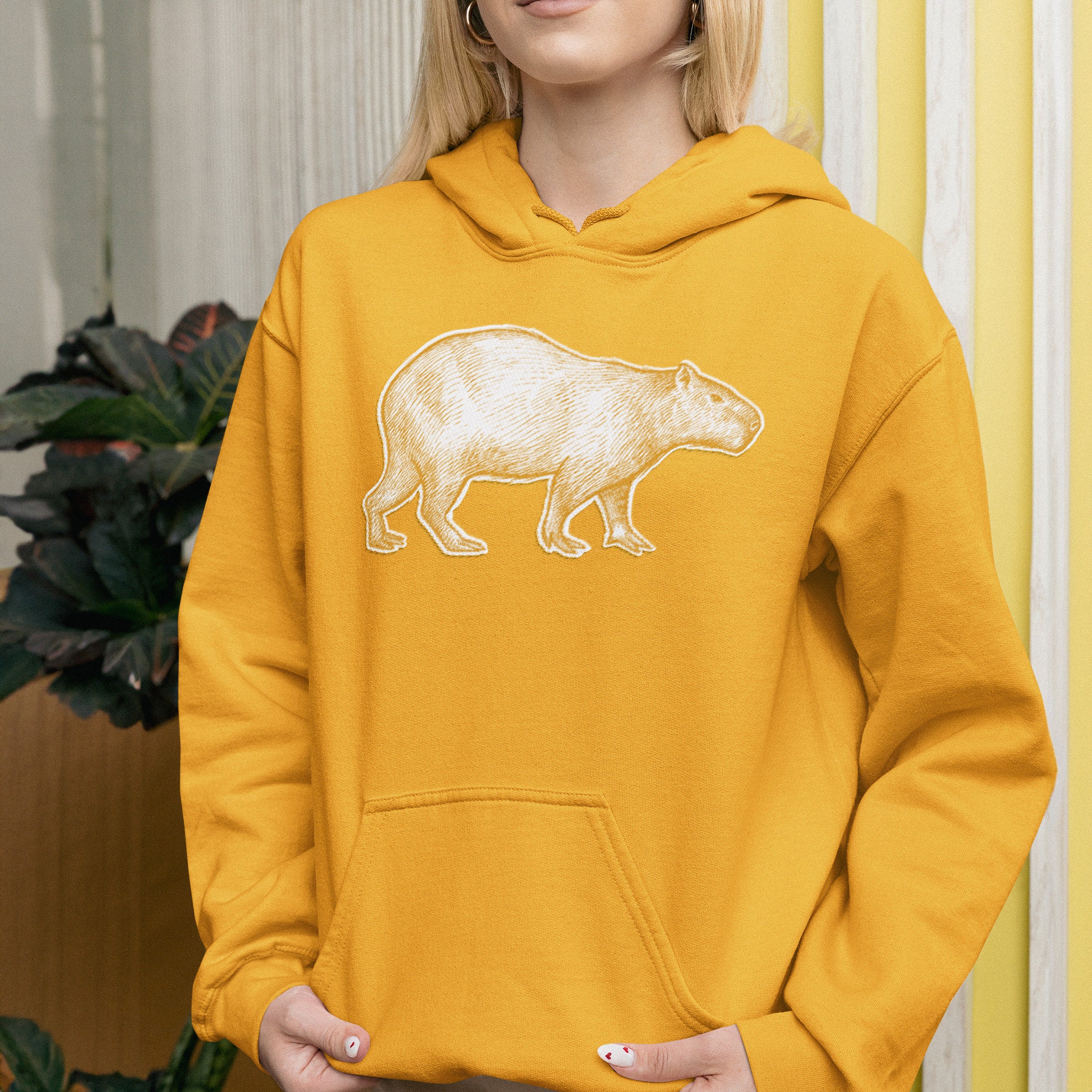 Capybara Hoodie, Organic Cotton Capybara Sweater, Funny Gift Idea for ...