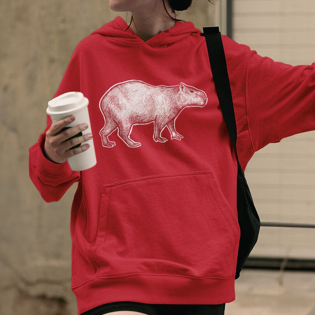 Capybara Hoodie, Organic Cotton Capybara Sweater, Funny Gift Idea for ...