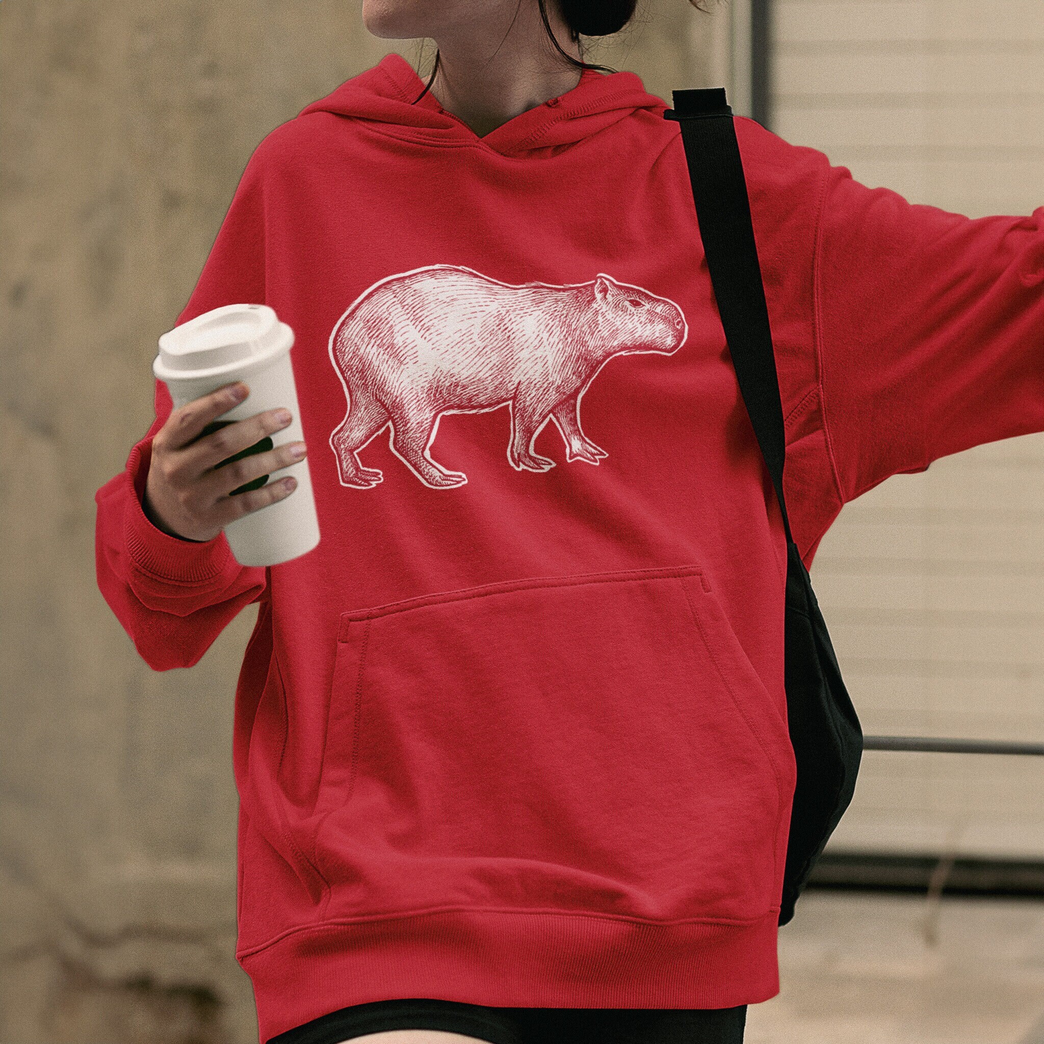 Capybara Hoodie, Organic Cotton Capybara Sweater, Funny Gift Idea for ...