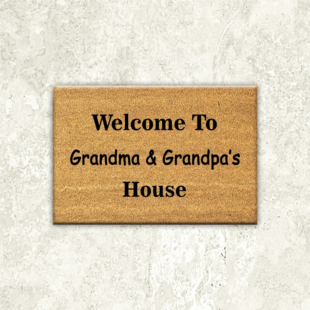 Custom Welcome to Pappy & Nana's House Doormat, Welcome Doormat Home ...