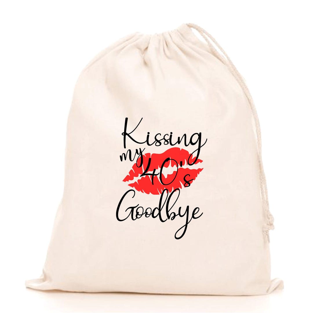 Custom Kissing My Goodbye Birthday - Birthday Favor Bags - Goodbye ...