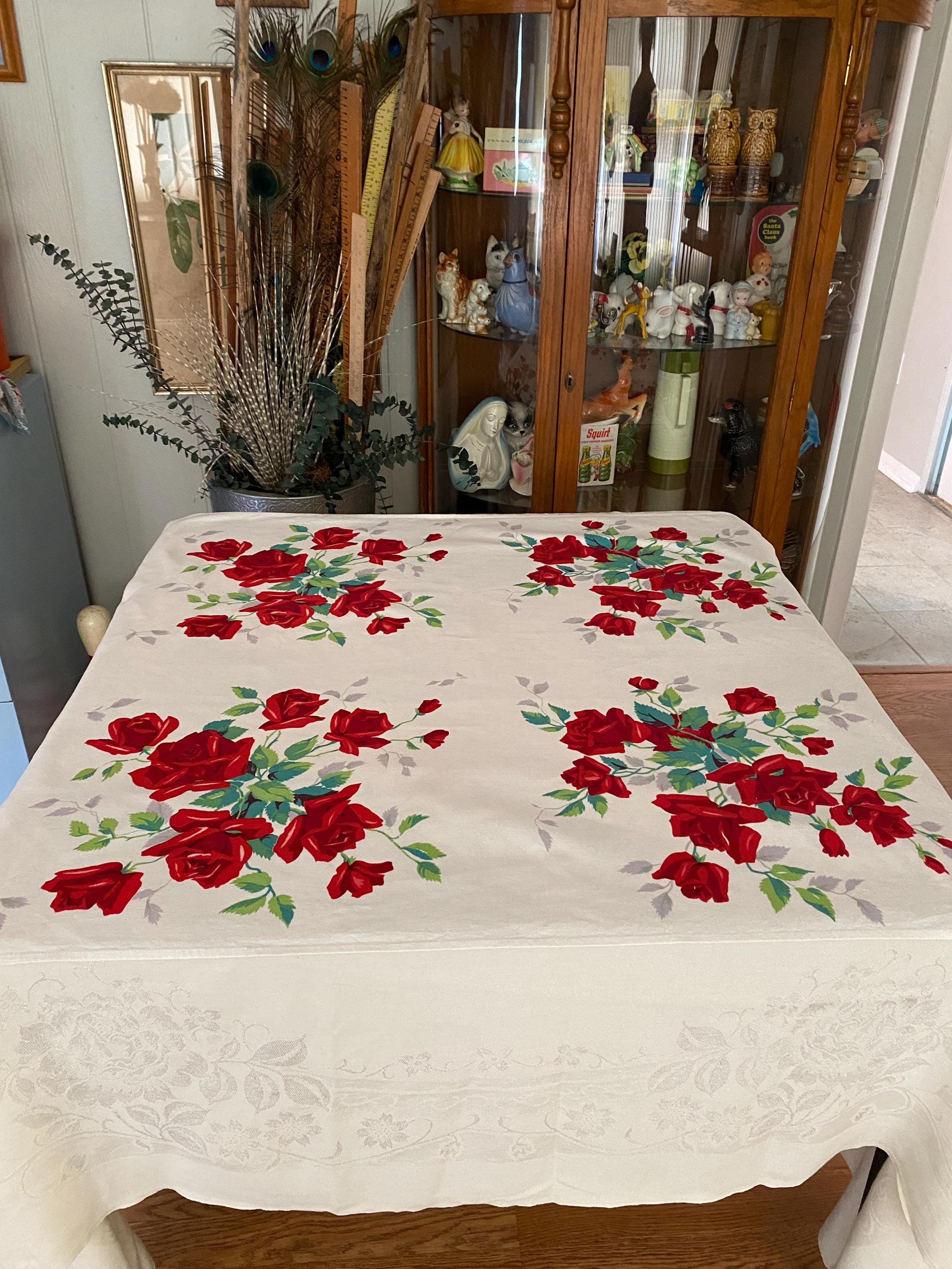 Vintage MCM 1950's Wilendure Card Table Tablecloth - Etsy