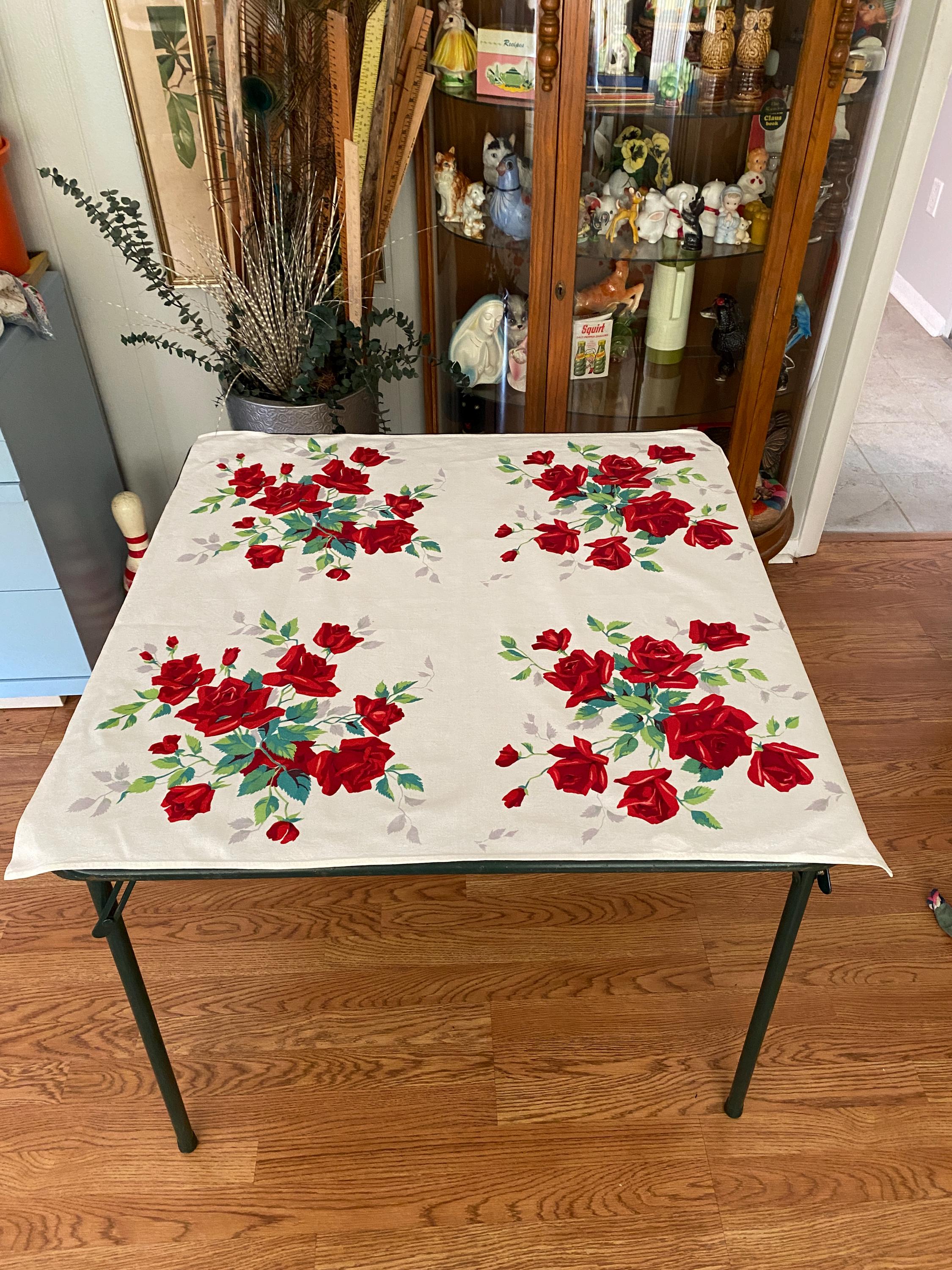 Vintage MCM 1950's Wilendure Card Table Tablecloth - Etsy