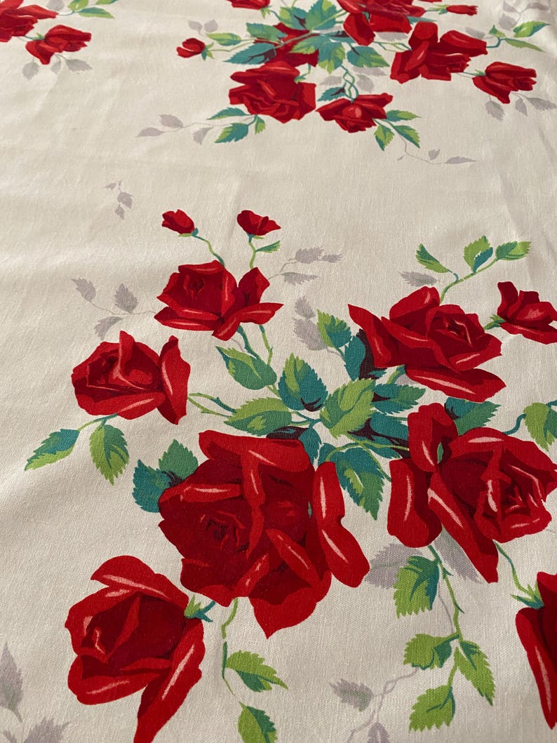 Vintage MCM 1950's Wilendure Card Table Tablecloth - Etsy