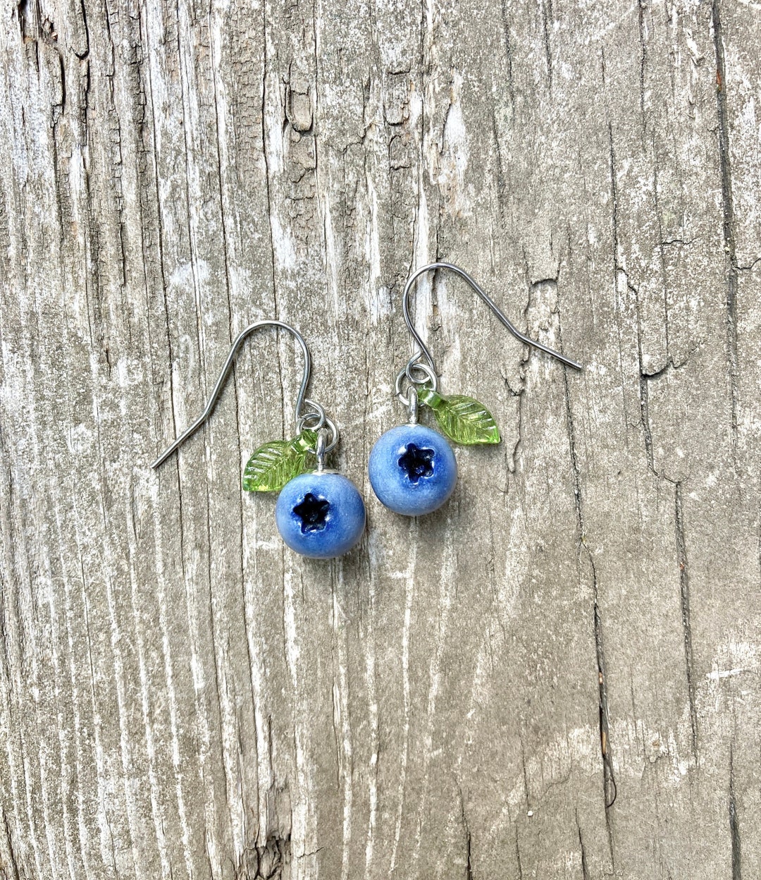 Blueberry Dangle Earrings - Etsy