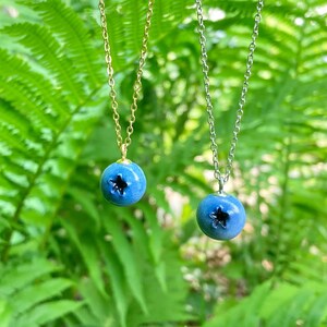 Blueberry Pendant Necklace - Etsy