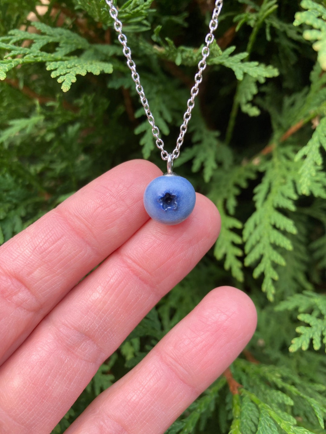 Blueberry Pendant Necklace - Etsy