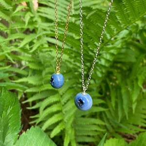 Blueberry Pendant Necklace - Etsy