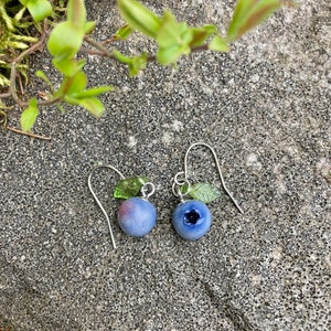 Blueberry Dangle Earrings - Etsy