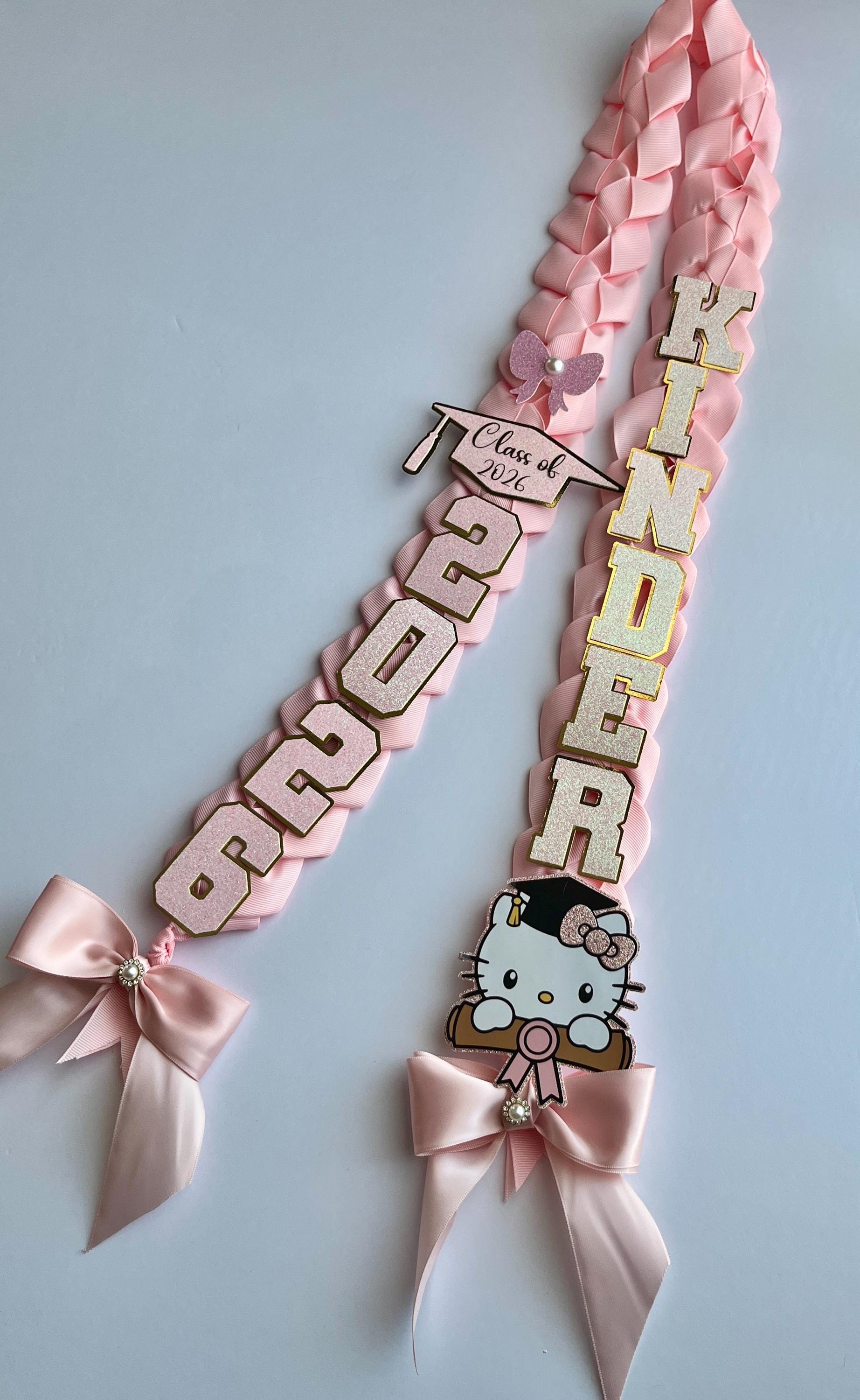 Graduation Lei Custom Name Class of 2026 Pink Graduation Lei Pre K ...