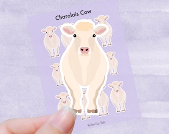 Western Charolais Cow Mom Life Sticker - Etsy