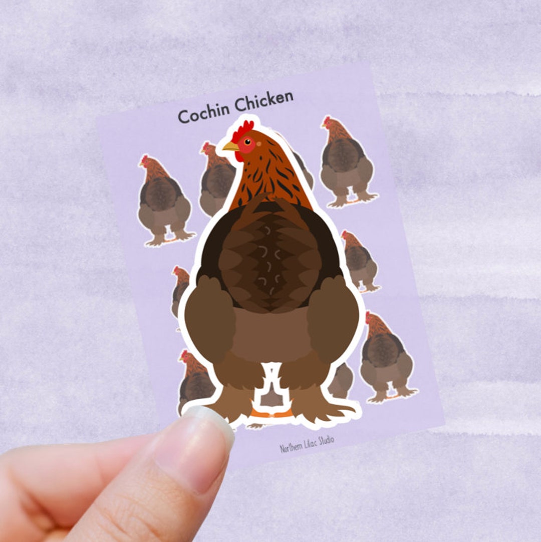 Cochin Chicken Vinyl Sticker Sheet - Etsy