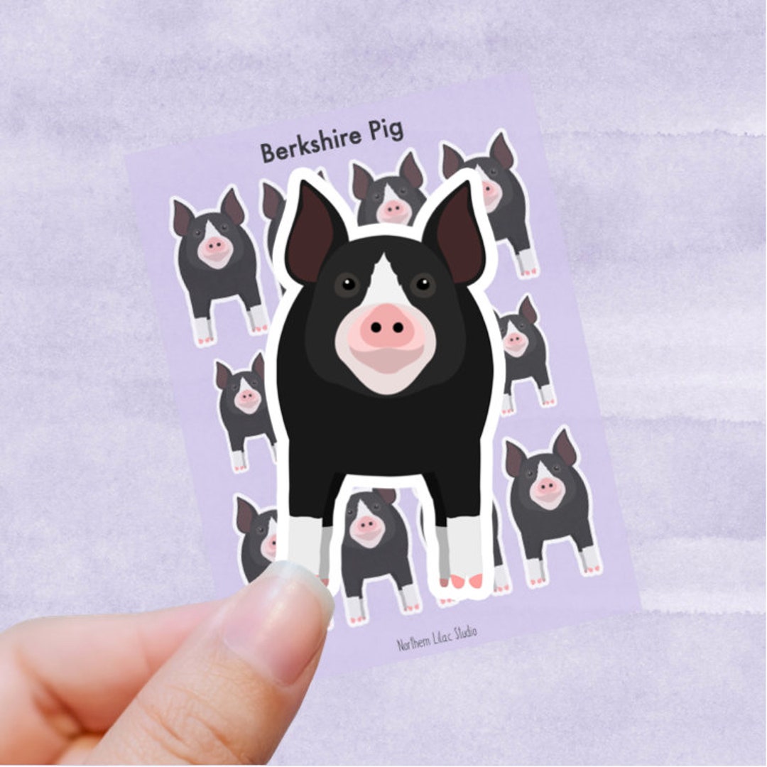 Berkshire Pig Vinyl Sticker Sheet - Etsy