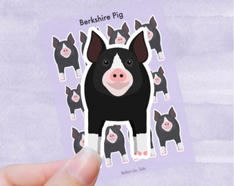 Duroc Pig Vinyl Sticker Sheet - Etsy