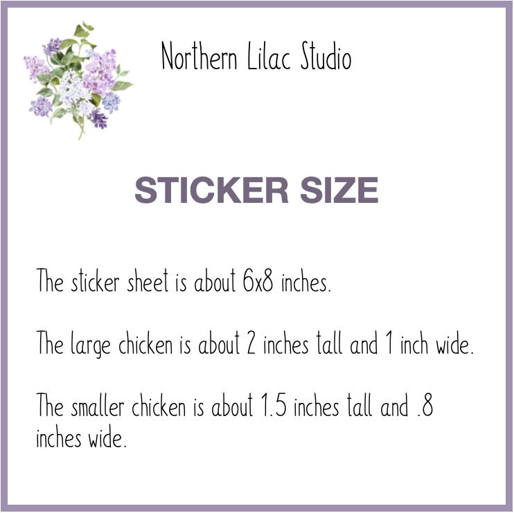 Rhode Island Red Chicken Vinyl Sticker Sheet - Etsy