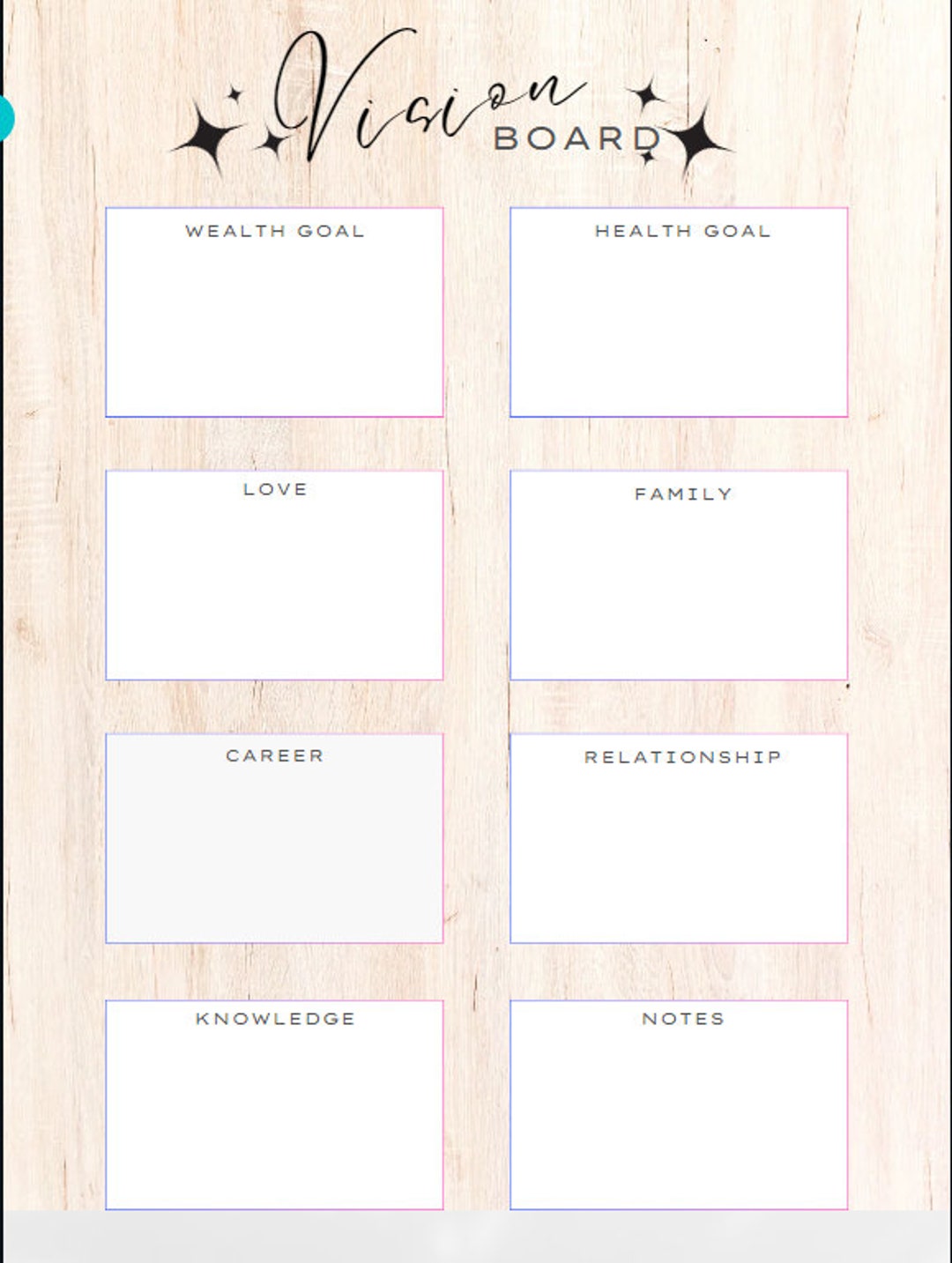 Vision Board Printable - Etsy