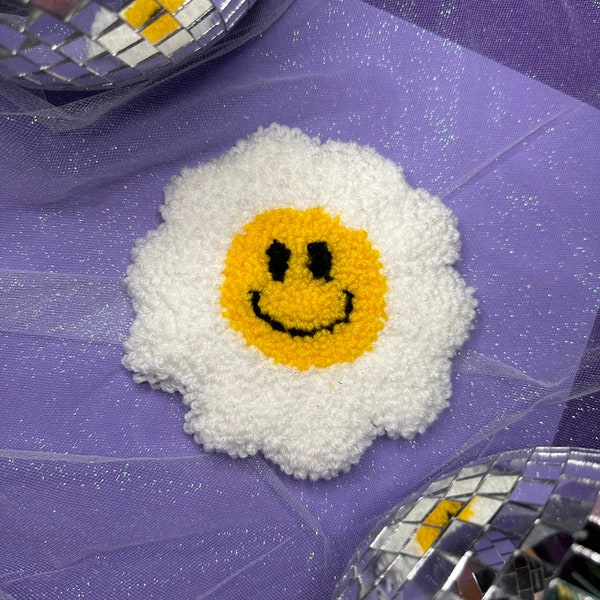 Smiley Face Flower Rug - Etsy