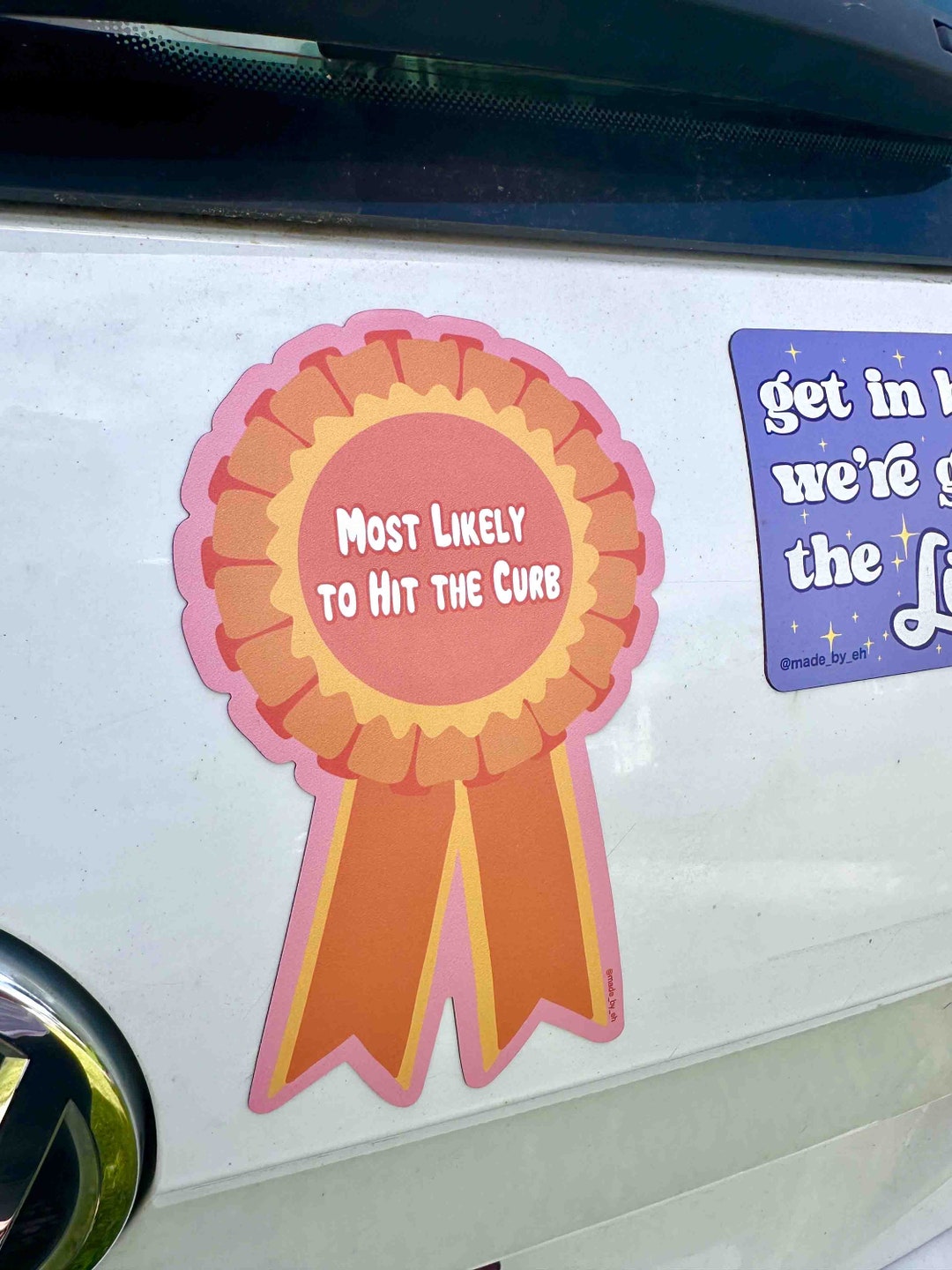 Most Likely to Hit the Curb Award Ribbon Bumper Magnet - Etsy