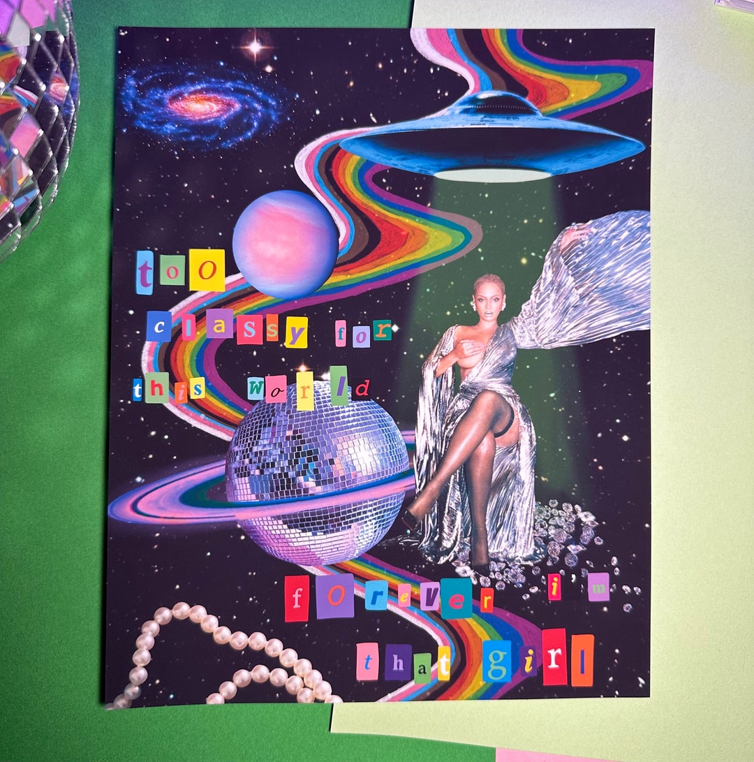 Beyonce Alien Superstar Renaissance Inspired Digital Collage Art Print ...