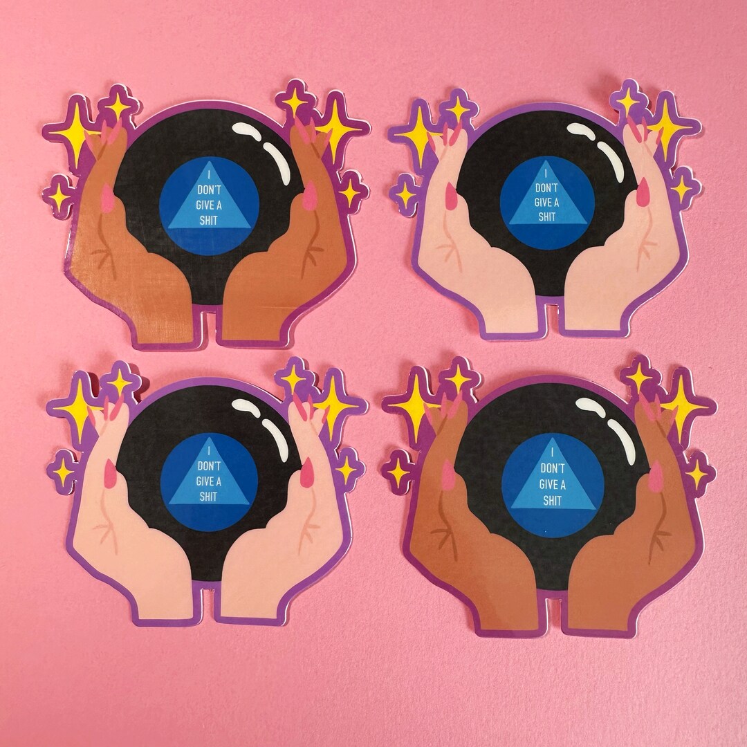 Magic 8 Ball I Dont Give a Shit Sticker - Etsy