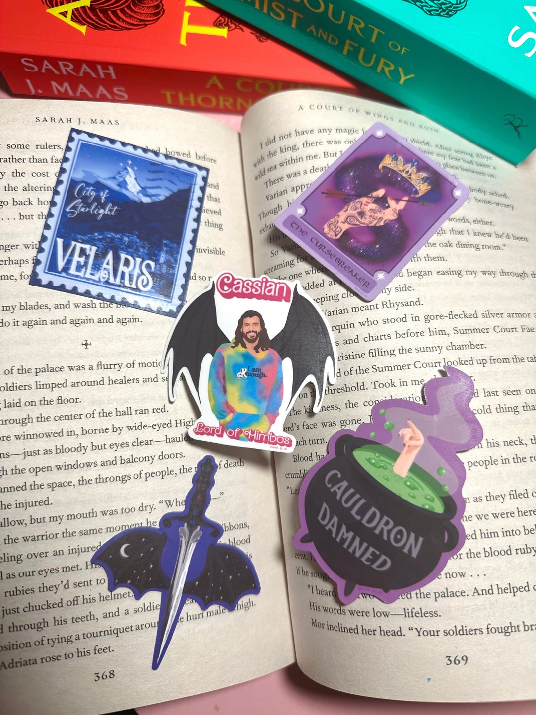 ACOTAR 5 Count Sticker Pack - Etsy