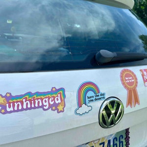 Unhinged Colorful Bumper Magnet - Etsy