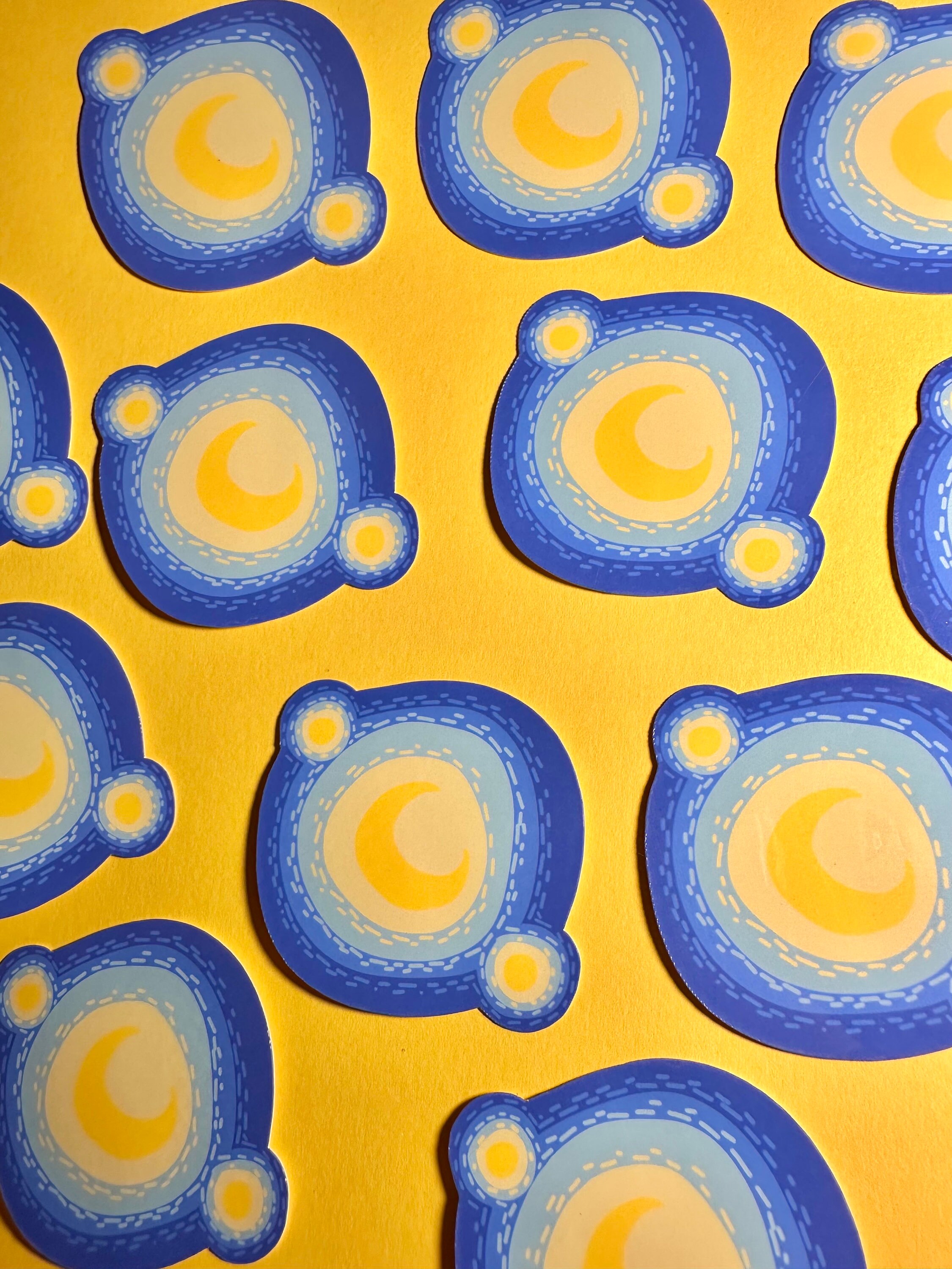 Vincent Van Gogh Starry Night Moon Sticker - Etsy