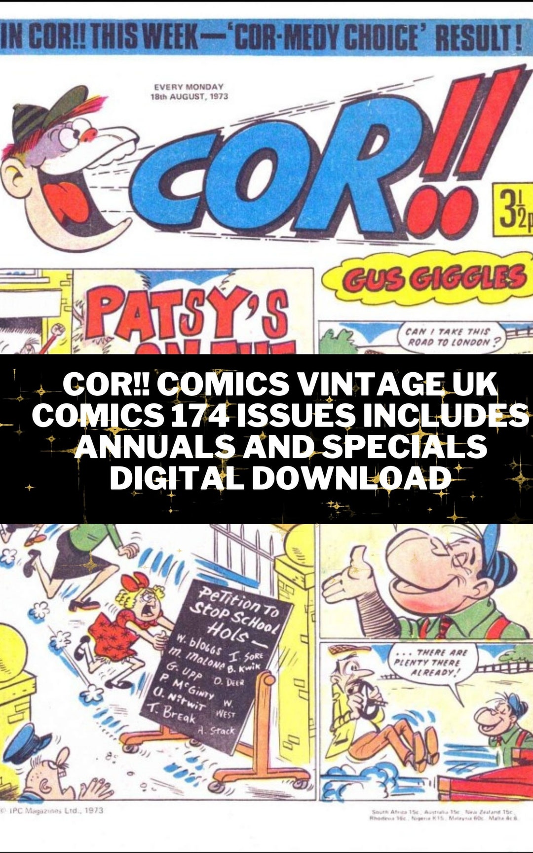 Cor!! Comics Vintage UK Comics 174 Issues Includes Annuals and Specials ...