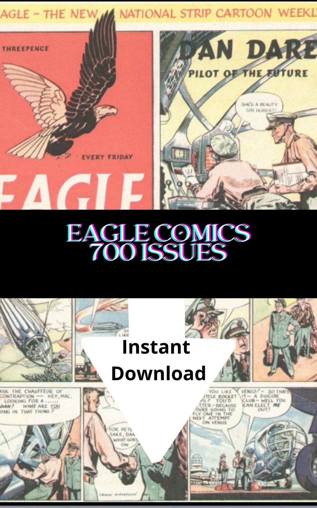 Eagle Comics 1950-1994 Dan Dare Vintage Comics 700 Issues Digital Download CBR Format - Etsy