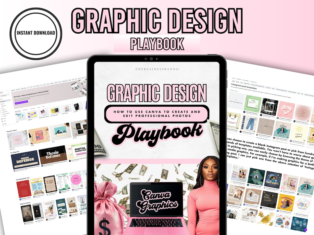 Graphic Design Playbook Canva Creation Ebook Done for You Ebook How to ...